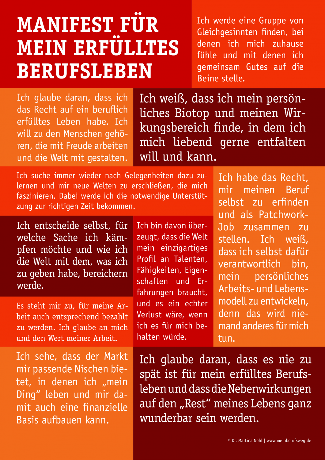 Manifest für ein erfülltes Berufsleben - Praxis für Laufbahngestaltung ...